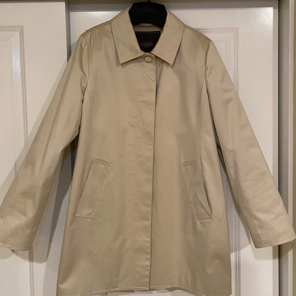 Coach | Jackets & Coats | Coach Tan Swing Raincoat | Poshmark